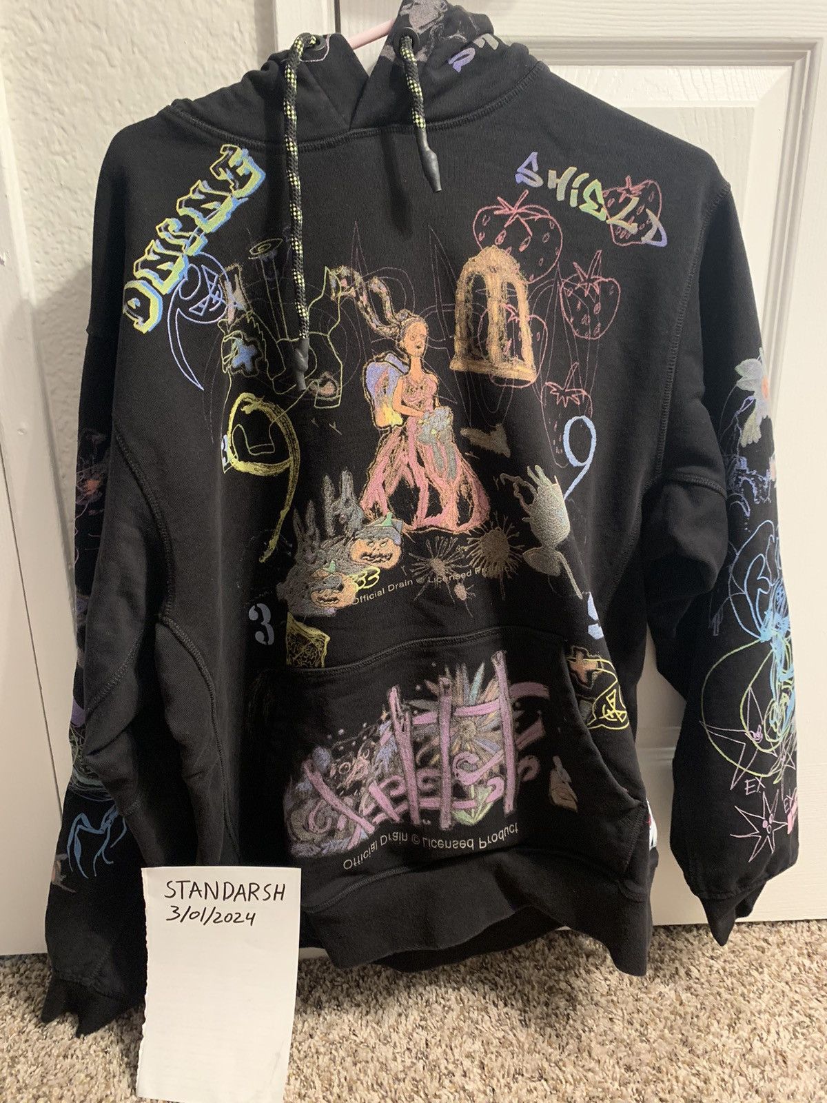 Drain Gang × Sad Boys BLADEE 333 black hoodie | Grailed