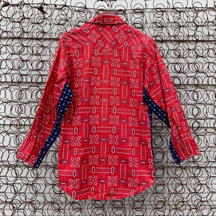 Lee Vint 70s Lee Paisley bandana pearl snap cowboy western shirt | Grailed