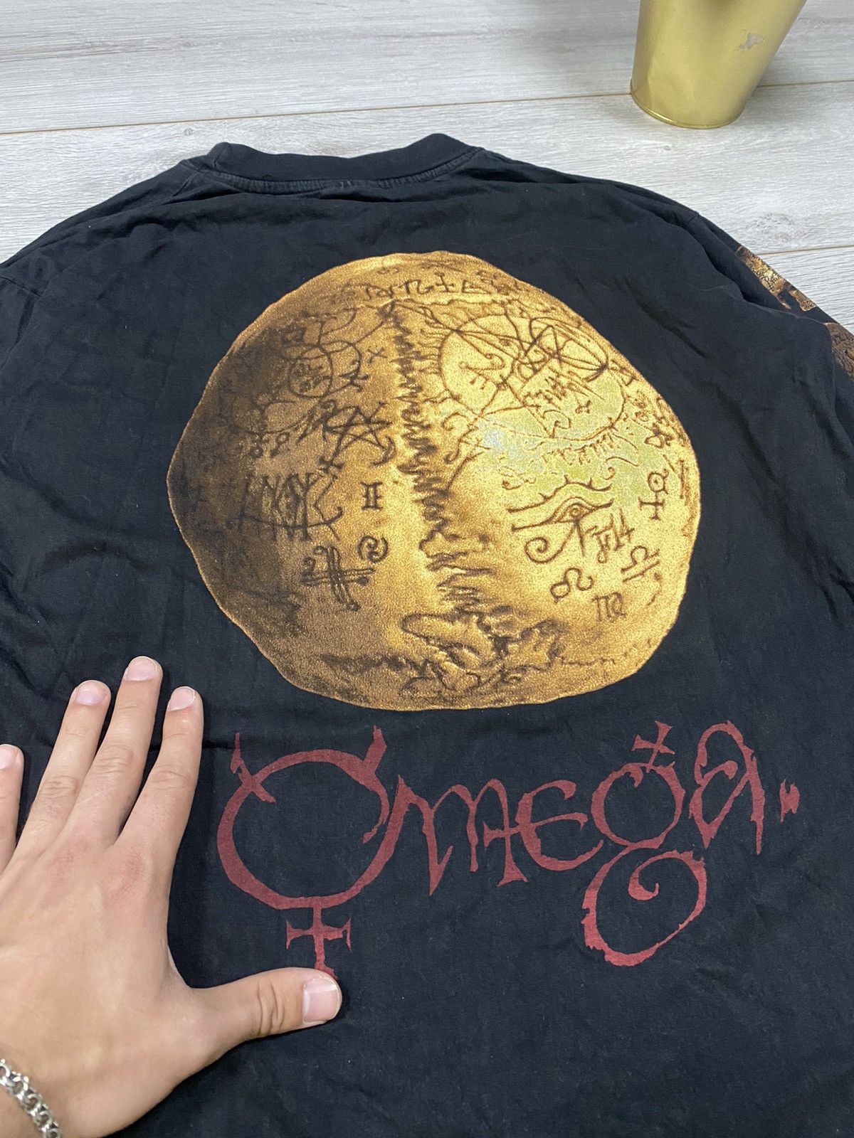 Vintage Vintage 90s Alchemy Gothic Skull Omega Sun Faded longsleeve ...