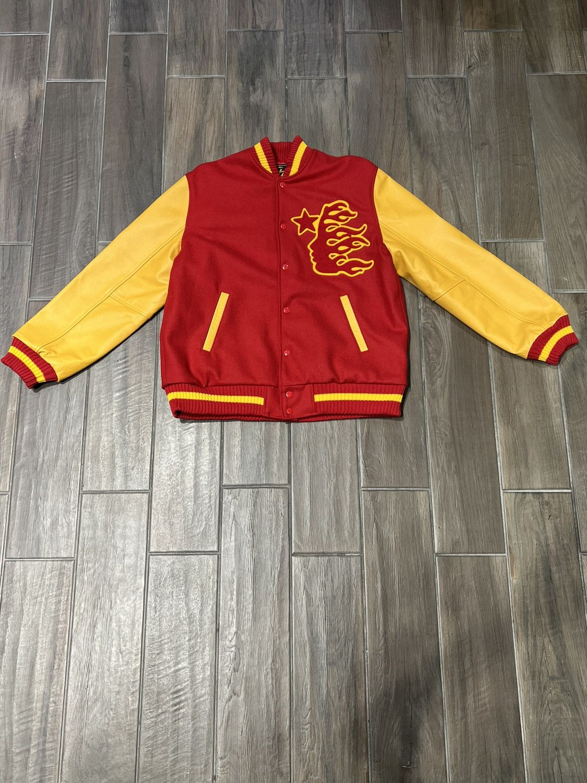 HELLSTAR HELLSTAR “RECORDS WEREWOLF” LETTERMAN JACKET - SIZE MEDIUM | Grailed