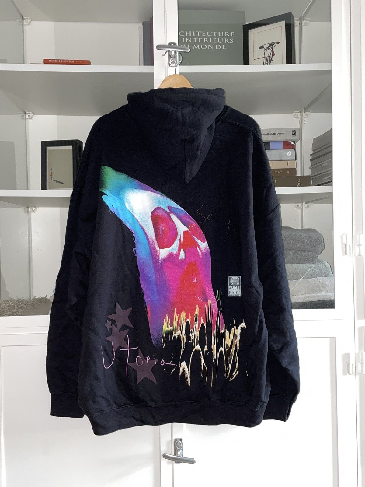 Travis Scott Travis Scott Astrofest Face Melt Hoodie, Black | Grailed