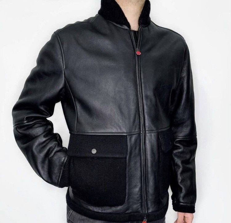 Kiton Kiton Shearling Leather Biker Moto Jacket | Grailed