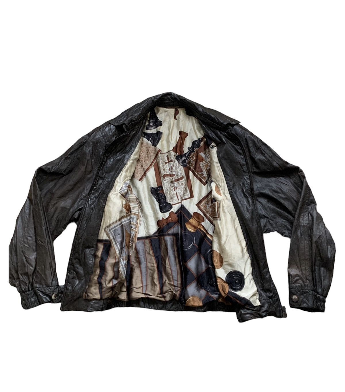 Zilli Zilli Silk Edinbours Calf Leather Jacket | Grailed