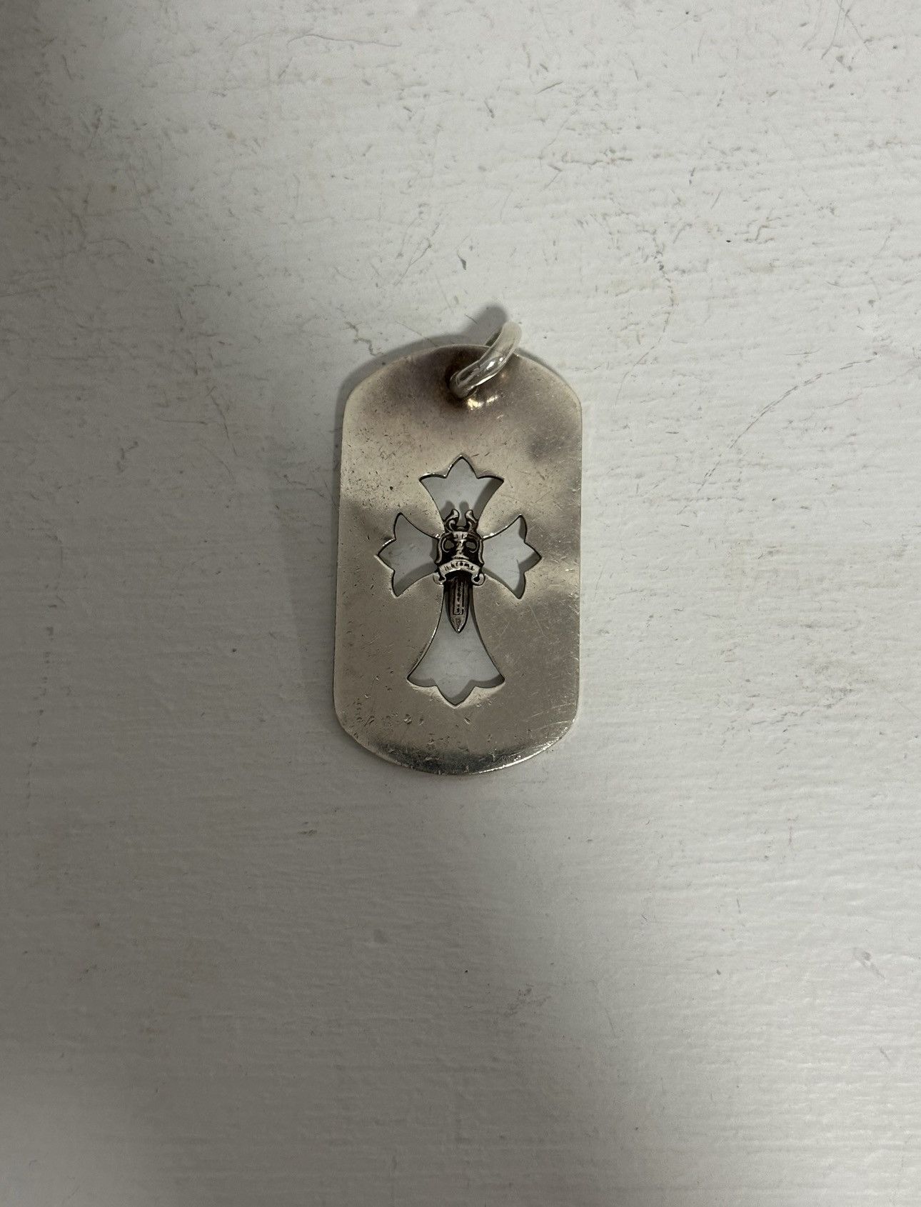 Chrome Hearts Dagger Dog Tag Pendant | Grailed