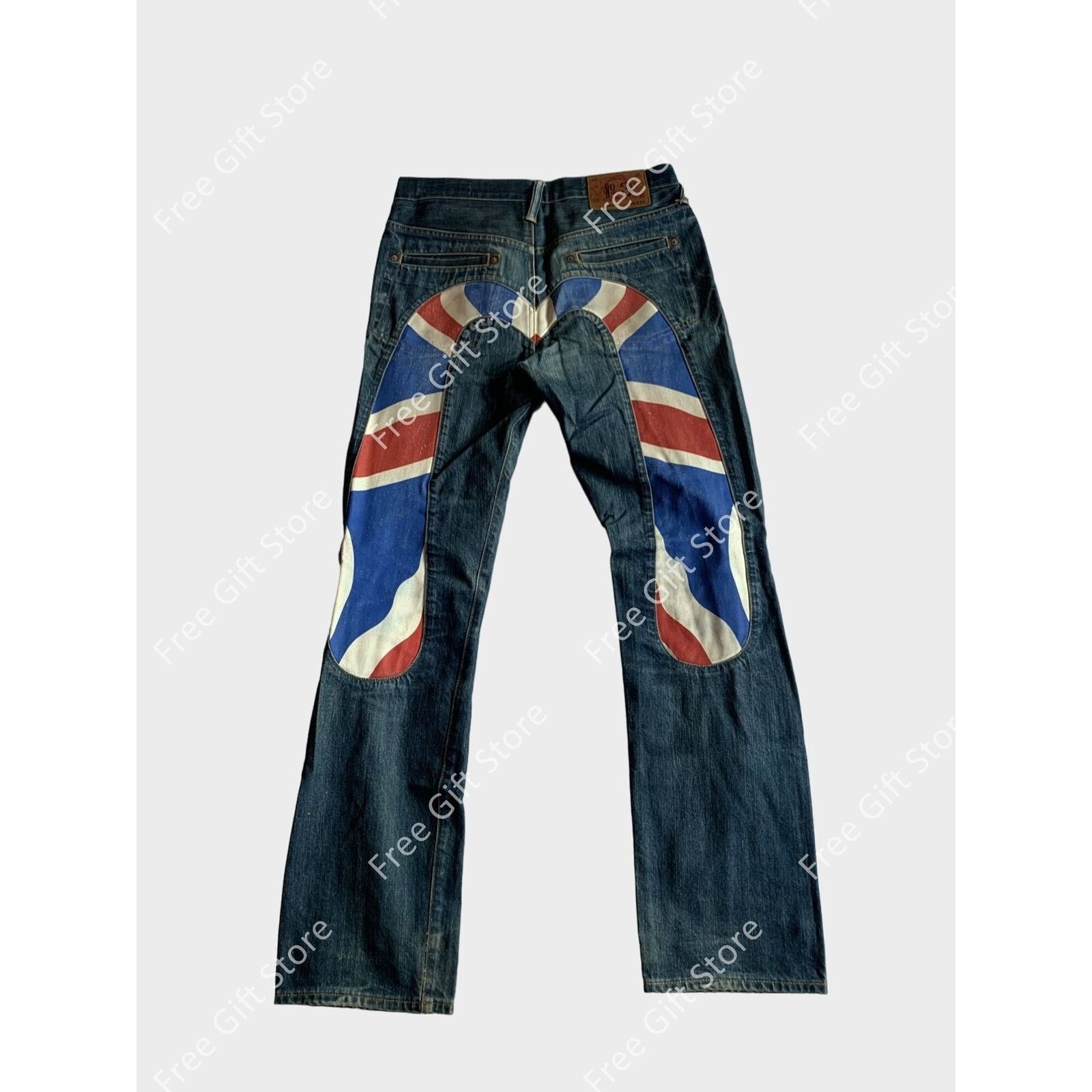 Evisu Evisu " Denimpics " 2012 UK Flag Beautiful Back Leg Big Logo ...