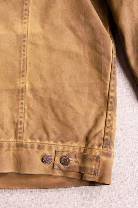 Levi's Sz XL Levi’s x Filson Tan Waxed Tin Cloth Trucker Jacket | Grailed