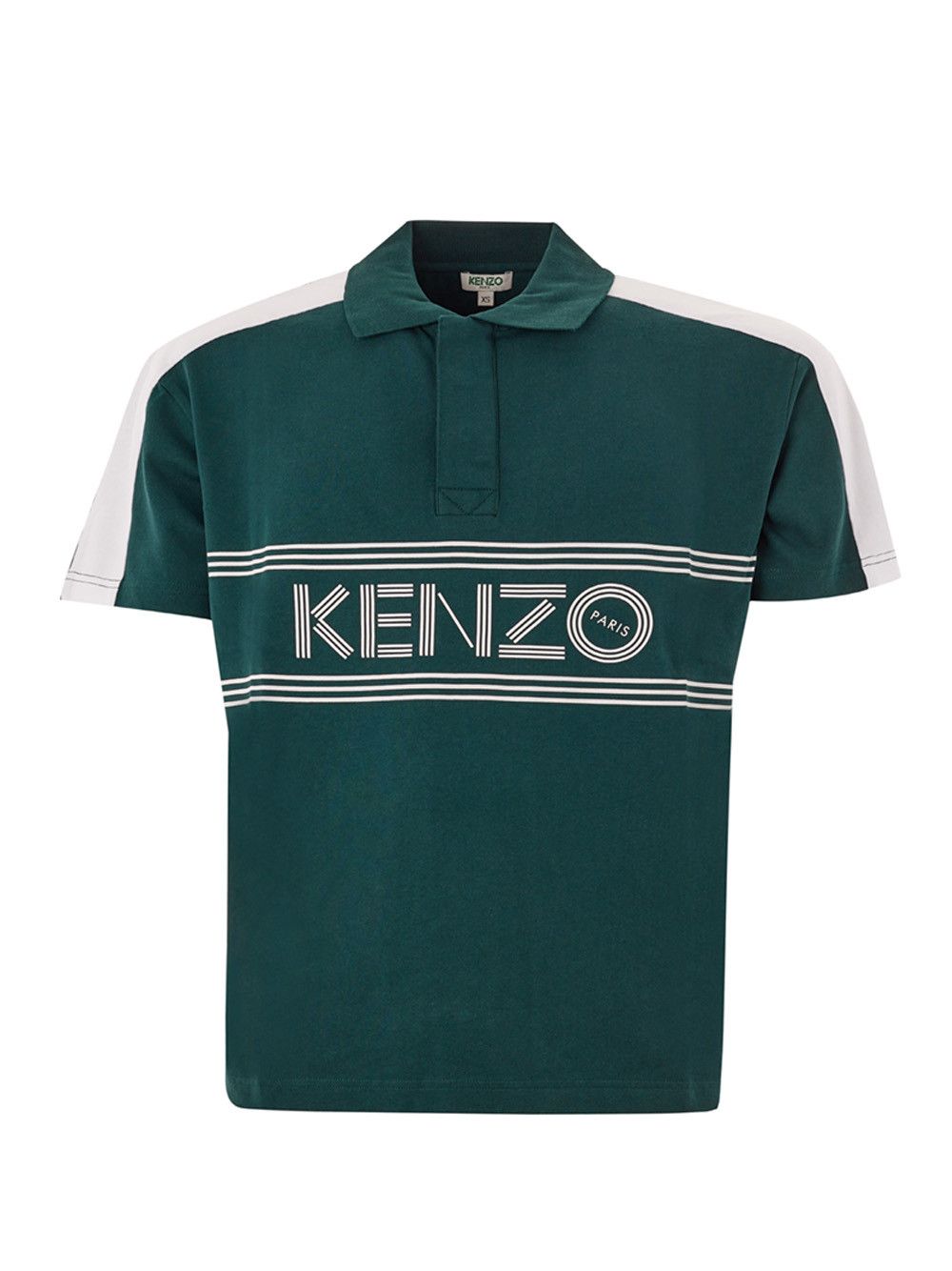 Kenzo Kenzo Green Piquet Cotton Polo with Front Iconic Logo | Grailed