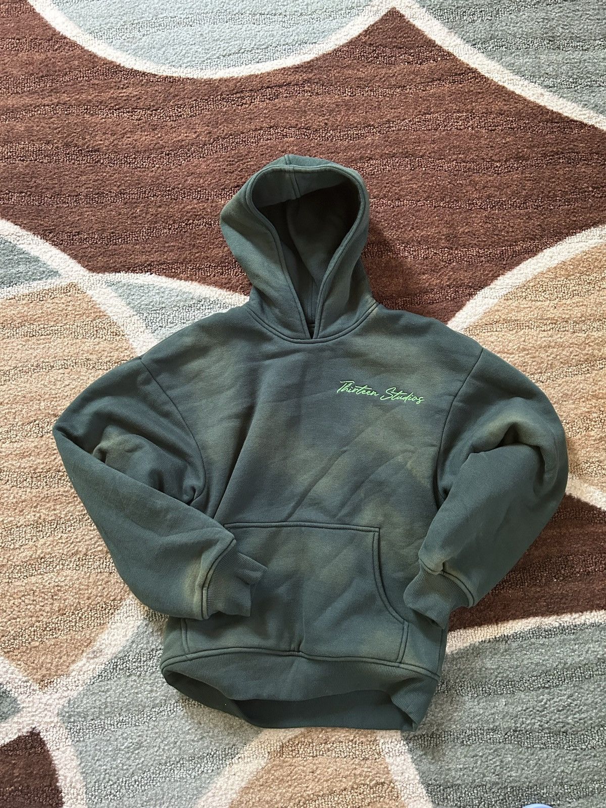 Thirteen studios Thirteen Studios Hulk Green Double Hoodie | Grailed