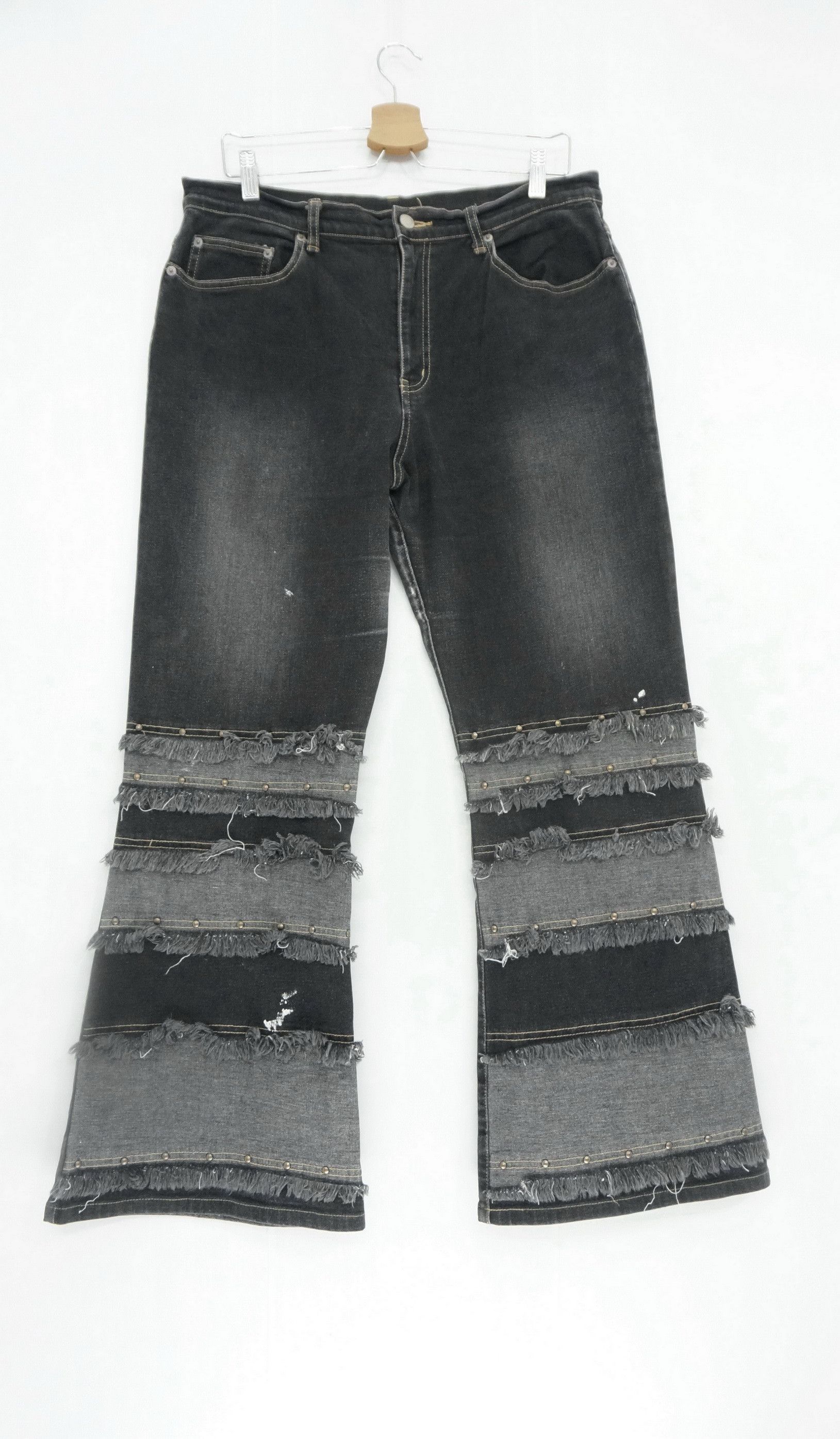 Japanese Brand Japan 🔴 ORANGE JUICE Flare Patchwork Hagi Style Denim ...