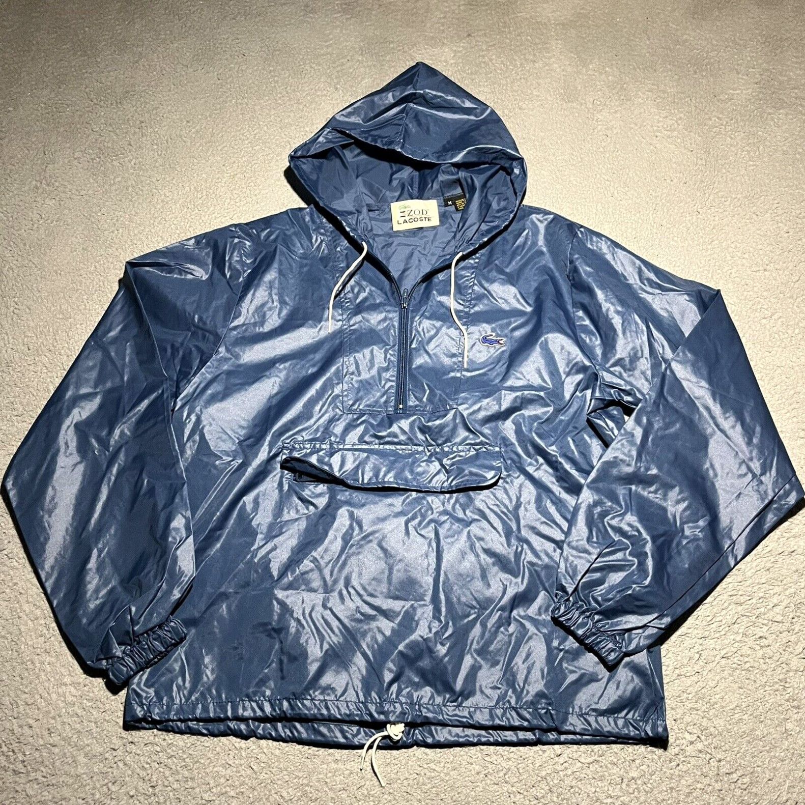 Izod Vintage Izod Lacoste Jacket Mens Medium Anorak Rain Windbreaker ...