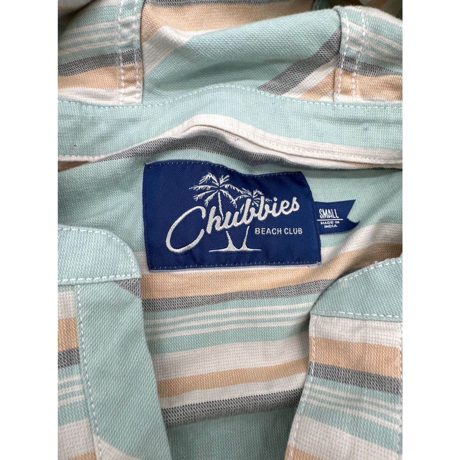 Chubbies Chubbies Beach Club Henley Shirt Men Small Striped Hooded ...