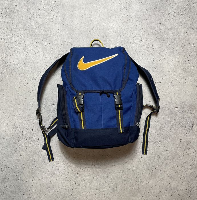 Nike Vintage 90s Backpack Bag Parachute Nike Big Swoosh Drill | Grailed