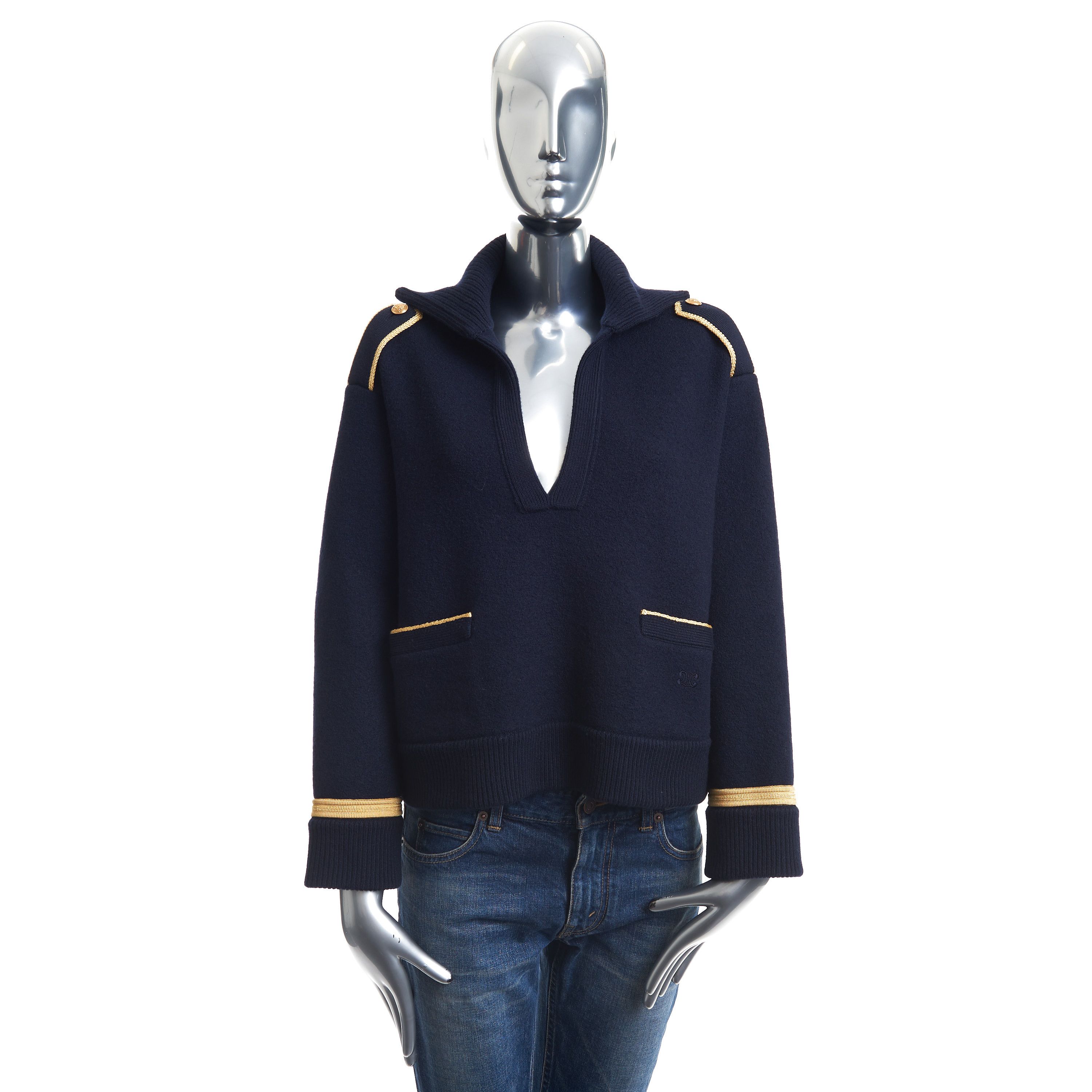 Celine Cropped Military Vareuse Jacket With Triomphe Embroidery | Grailed