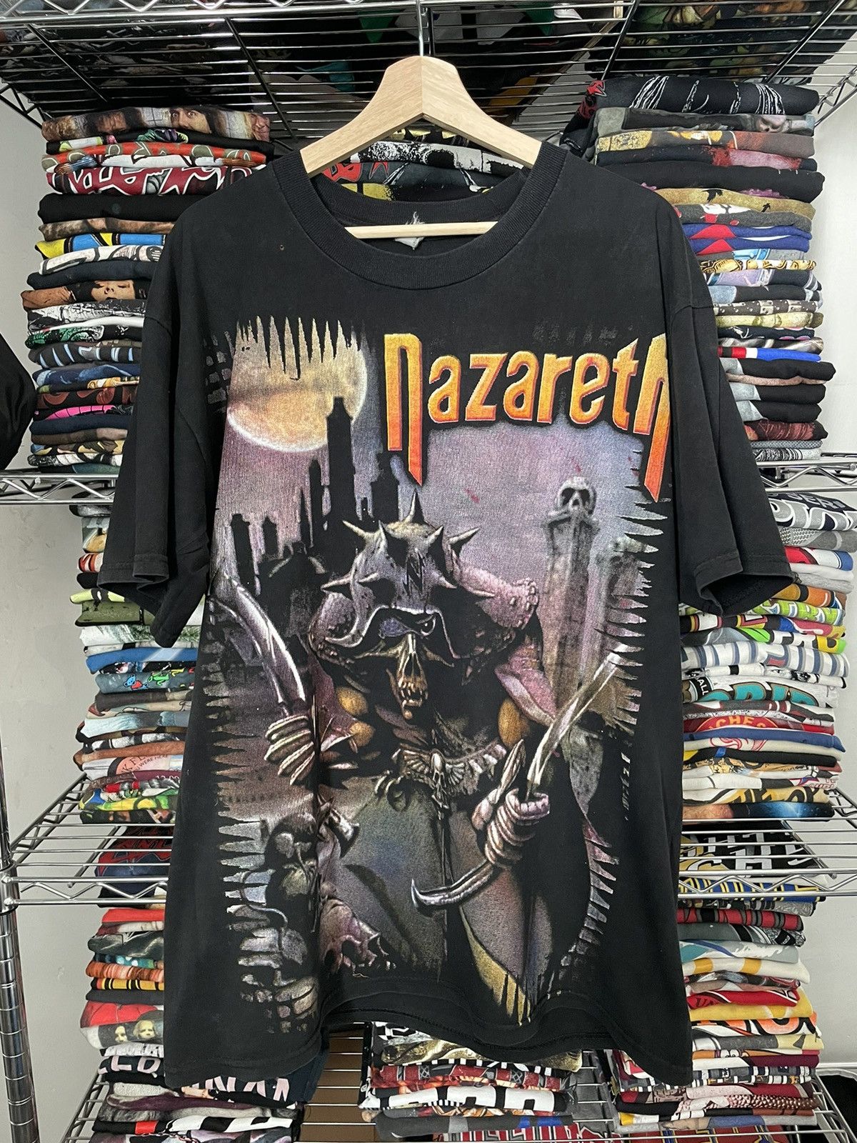 Vintage 90s Nazareth Monsters of the Rock Jumbo Print Bootleg Tee | Grailed
