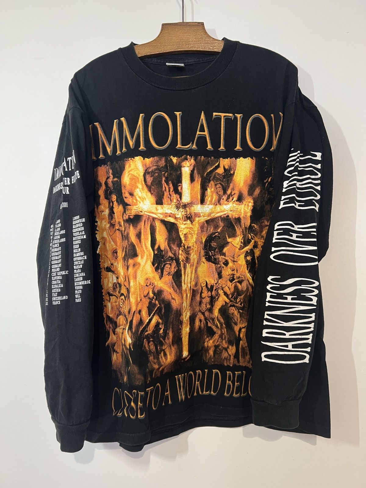 Band Tees Immolation tour shirt LS vintage closed to a world below 00 ...