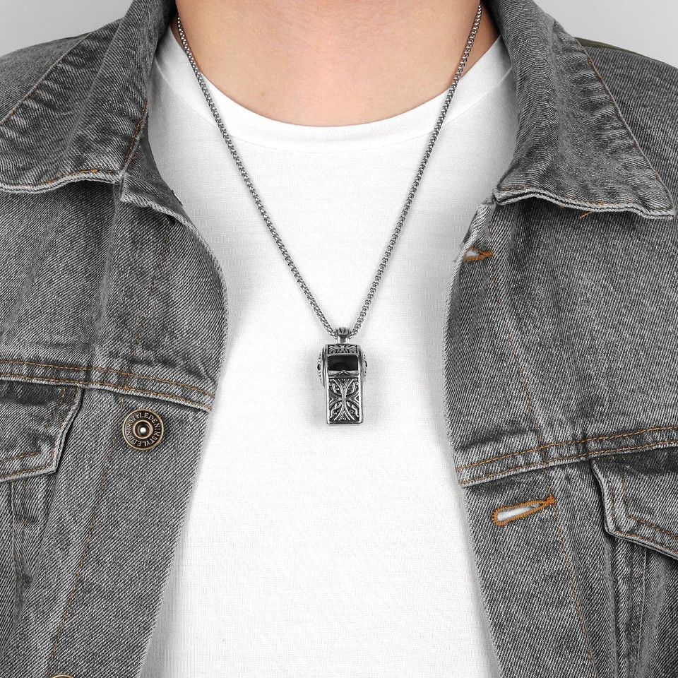 Chain × Cuban Link Chain × Diamond Pendant Whistle Necklaces Pendants ...