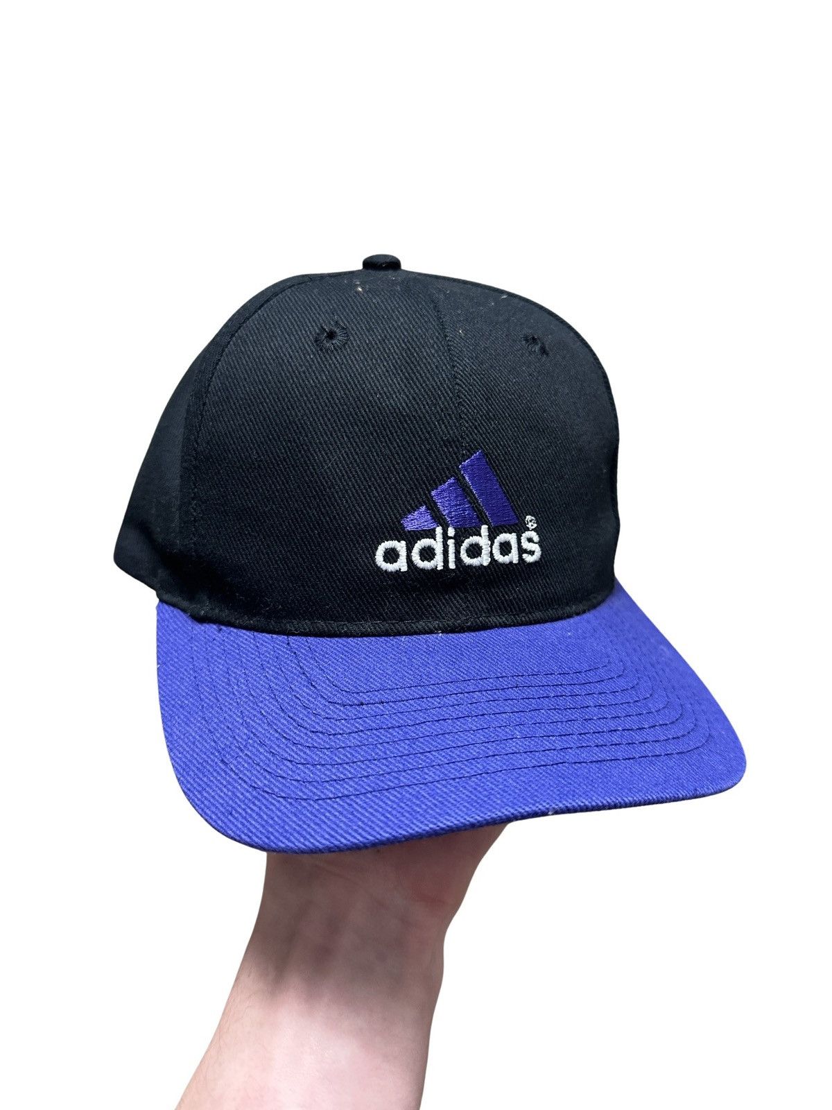 Adidas × Hat × Snap Back Vintage Adidas Hat 1990s Big Logo Snap Back ...