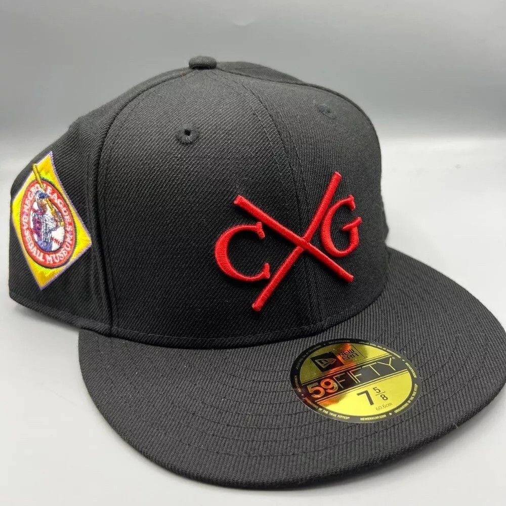 New Era Cuban x Giants Hat Men 7 5/8 Black Negro Leagues Fitted Cap ...