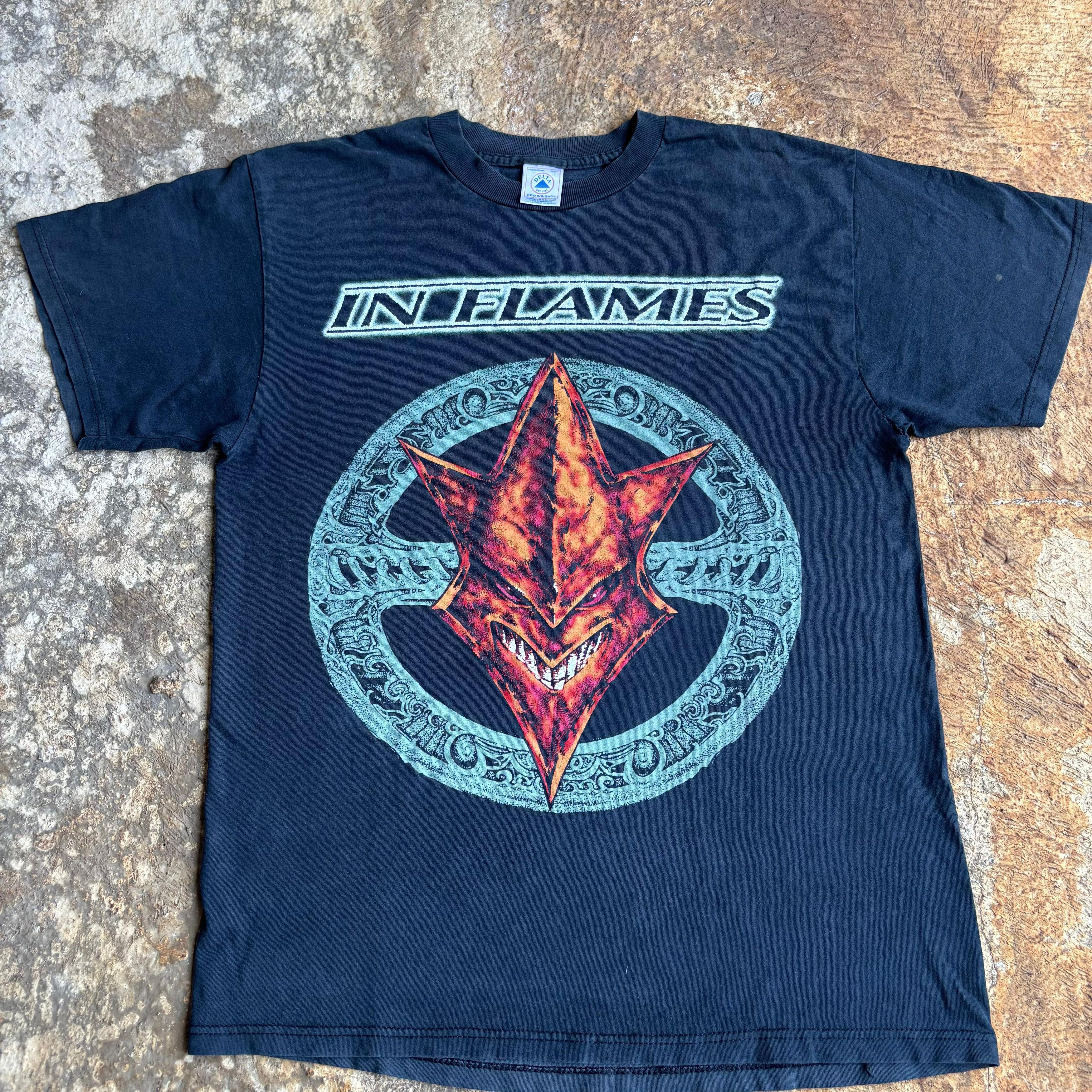 Band Tees vintage in flames jester face | Grailed