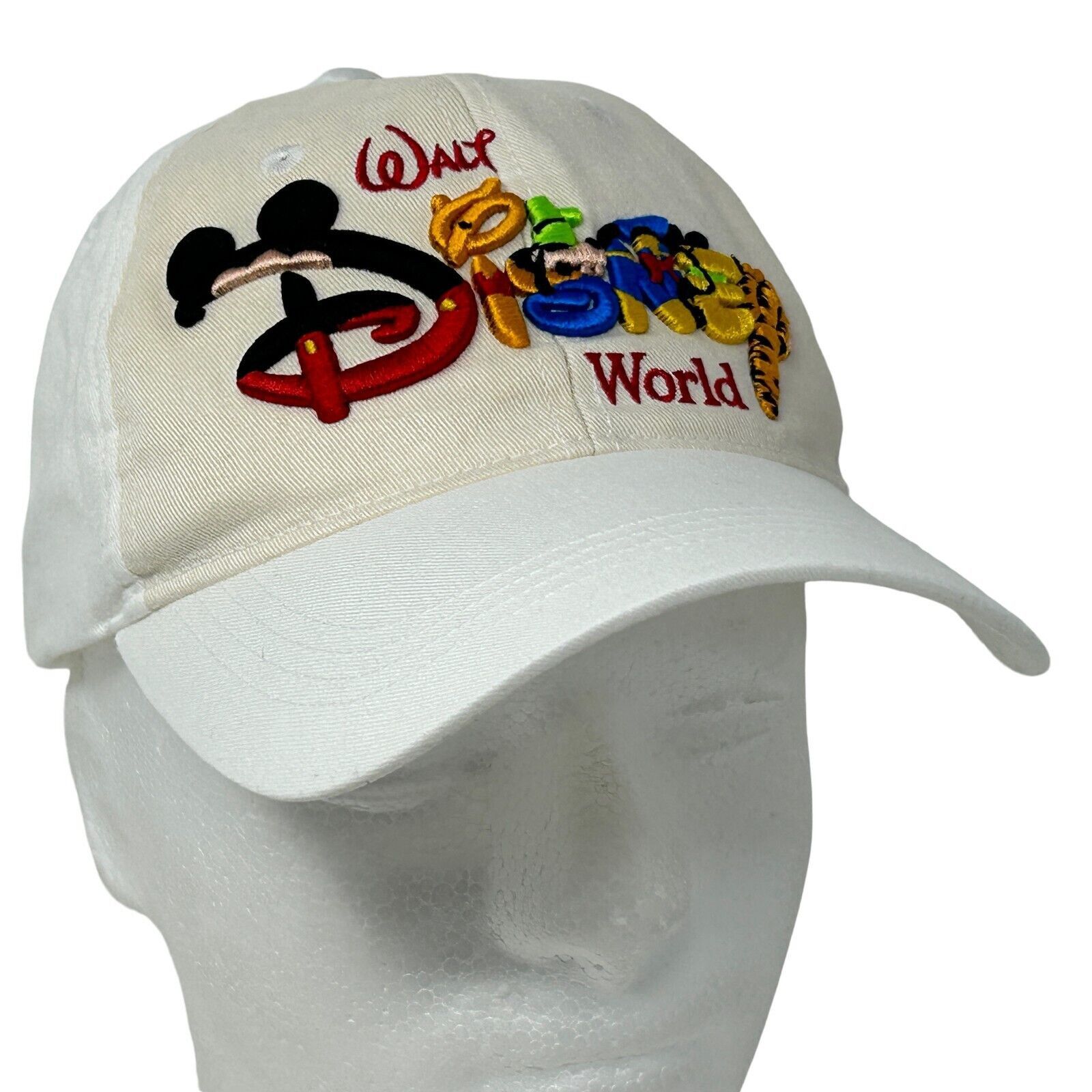 Disney Walt Disney World Hat Embroidered Characters White Cap | Grailed