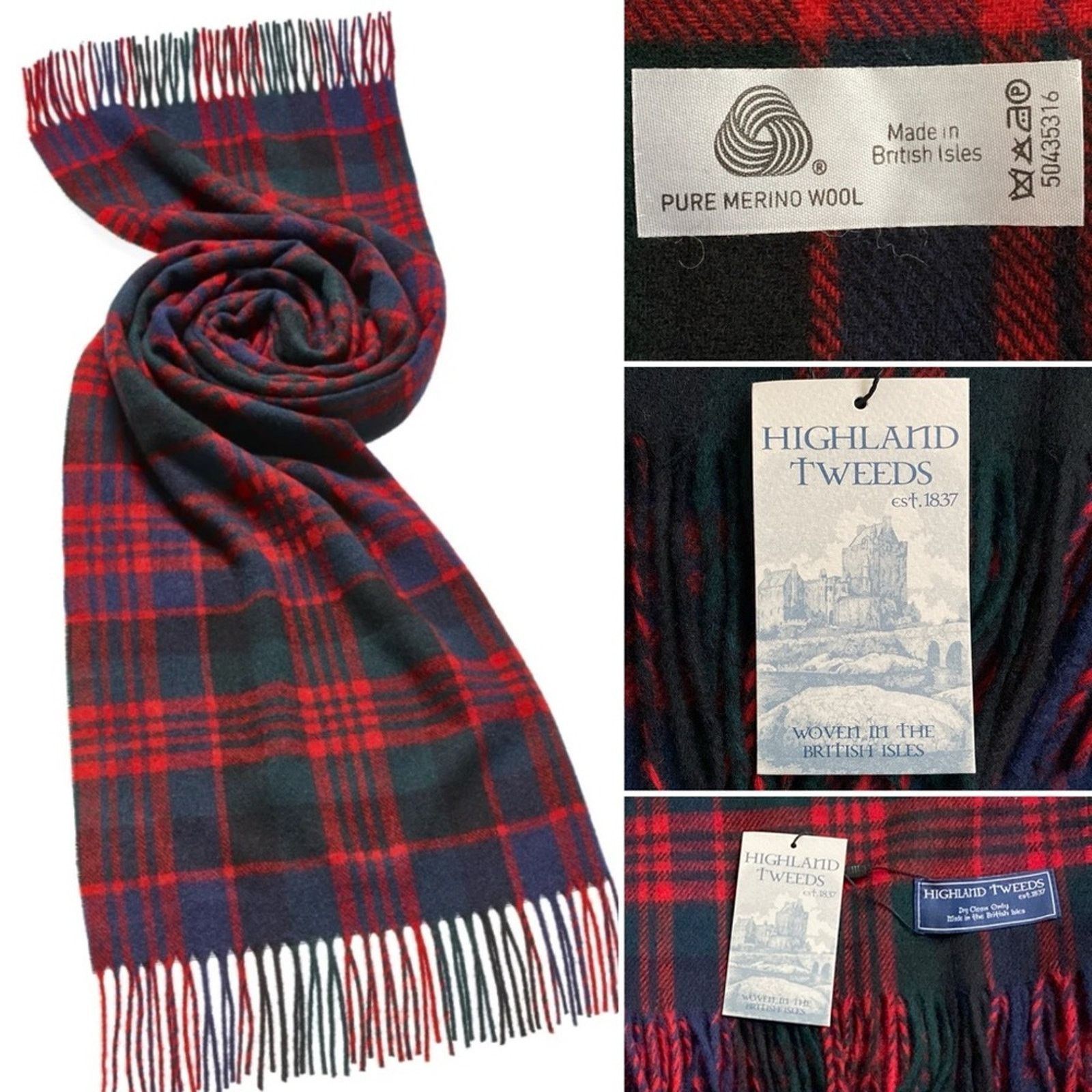 Abraham Moon & Sons NEW $79 Bronte A Moon Highland Tweeds Wool ...