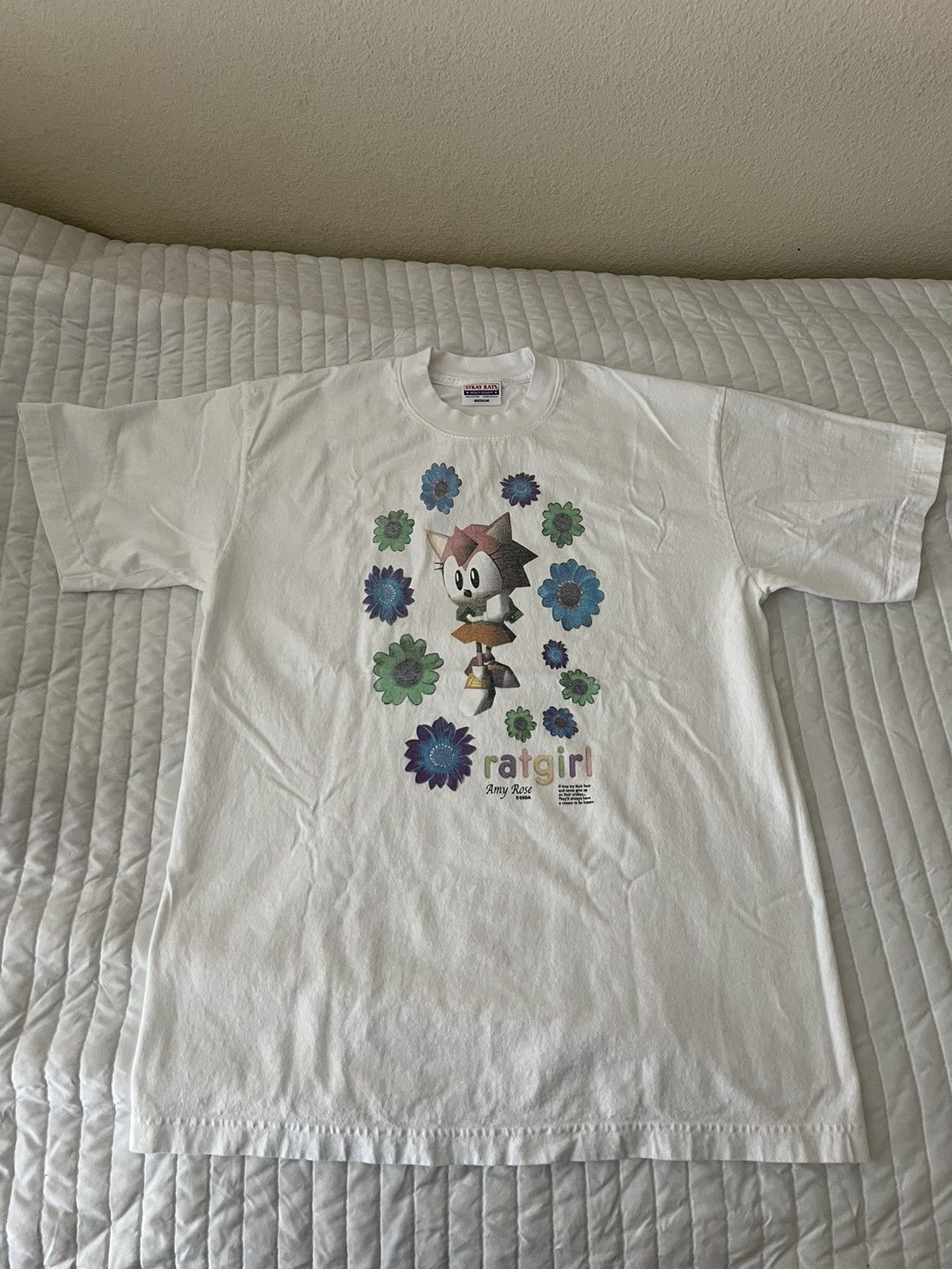 Stray Rats Stray Rats Sonic Amy Rose Tee White Medium | Grailed