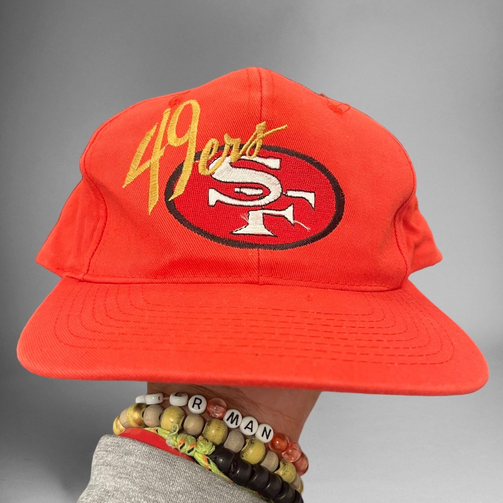 Generic Vintage Script San Francisco 49ers Hat Damaged! Display Only ...