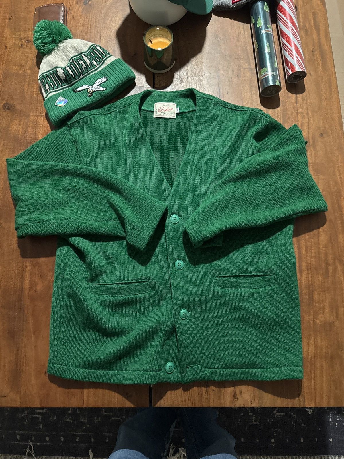 Dehen 1920 DEHEN 1920 SLOUCHY CARDIGAN SWEATER - KELLY GREEN | Grailed