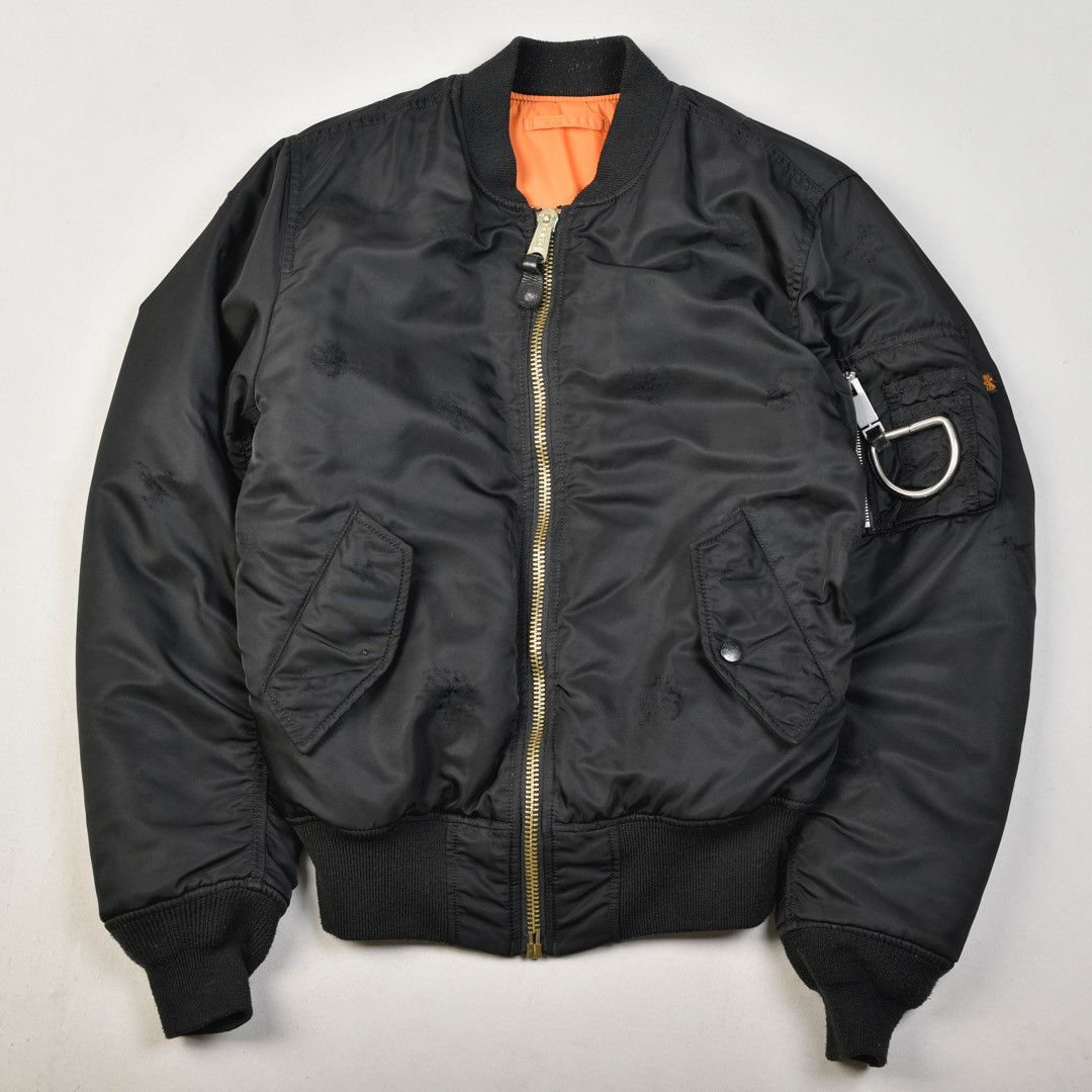 1017 ALYX 9SM × Alpha Industries × Alyx ALYX ALPHA INDUSTRIES MA1 REVERSIBLE BOMBER JACKET BLACK ...