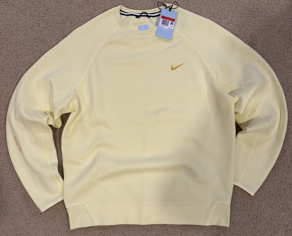 NOCTA Nike Nocta Tech Fleece Crewneck Light Yellow Men's | Grailed
