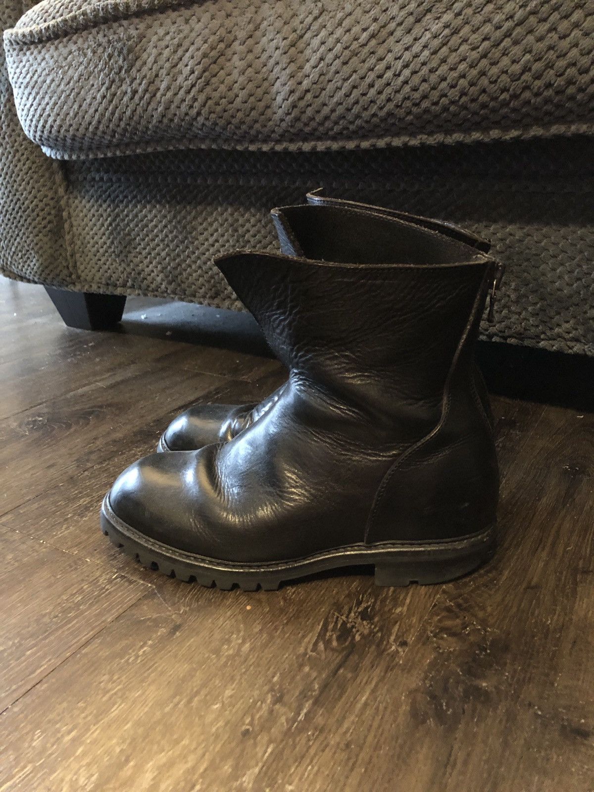 Japanese Brand × Julius F/W13 Julius Calf Leather Stapled Boots | Grailed