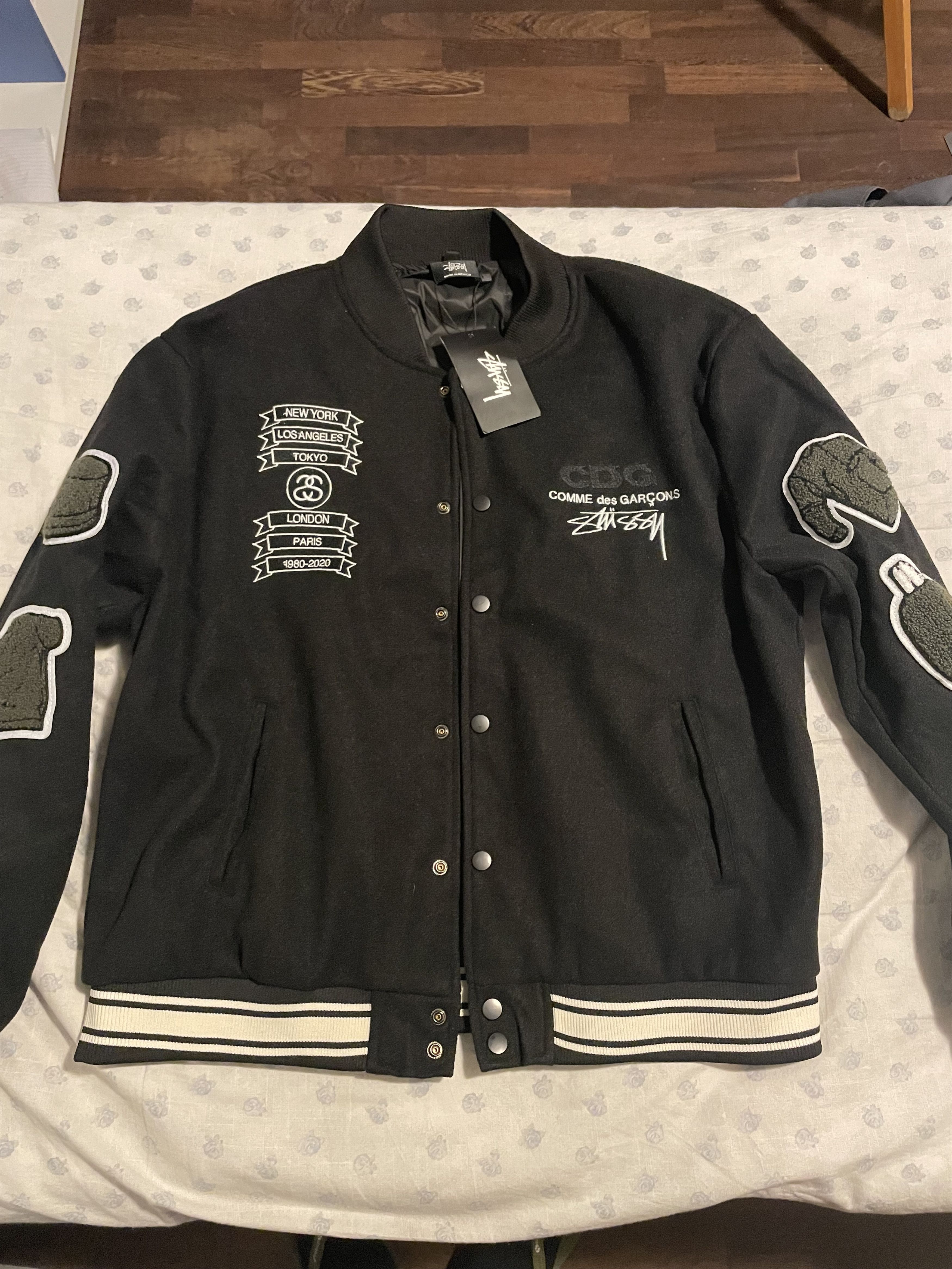 Stussy Stussy x CDG varsity Jacket | Grailed