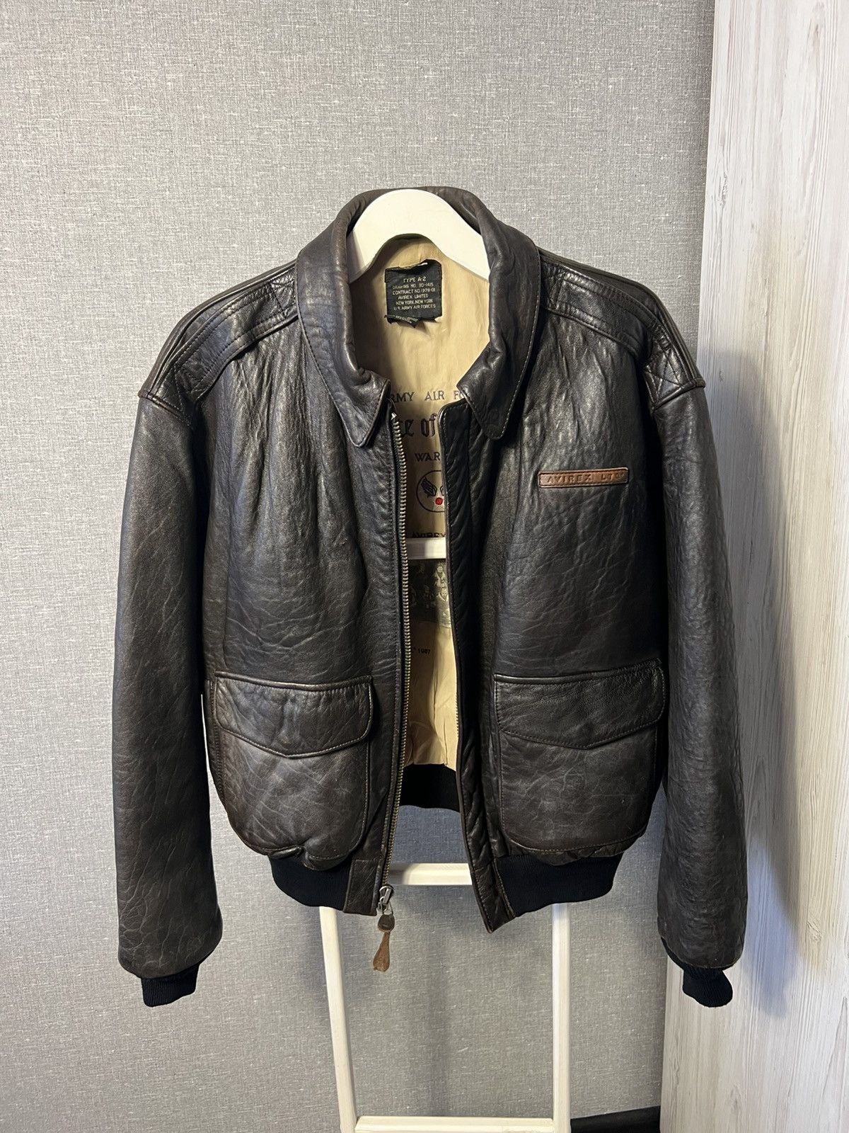 A2 Flyers Leather × Archival Clothing × Avirex Rare Vintage Avirex Type-A2 LTD 1988 Leather ...