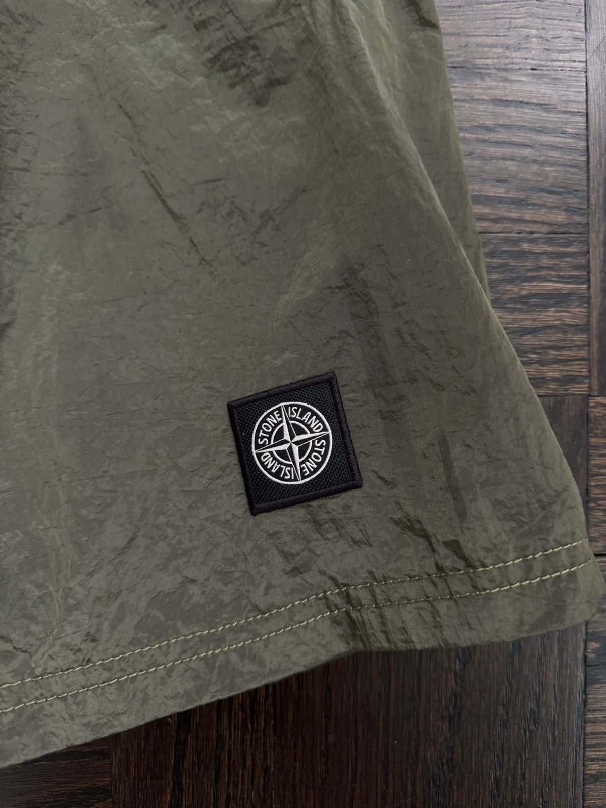 Luxury × Stone Island Stone island Patch Program Nylon Metallic Shorts ...