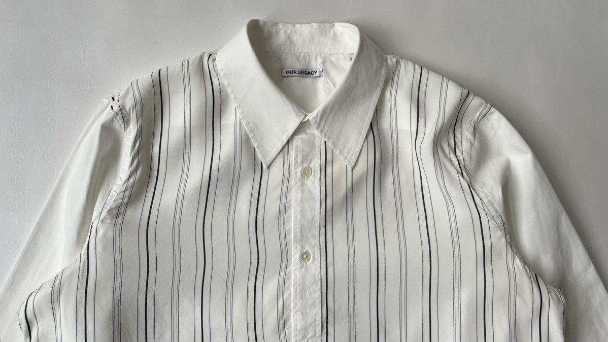Our Legacy S/S 20 ‘White Stripe Placket Shirt’ | Grailed