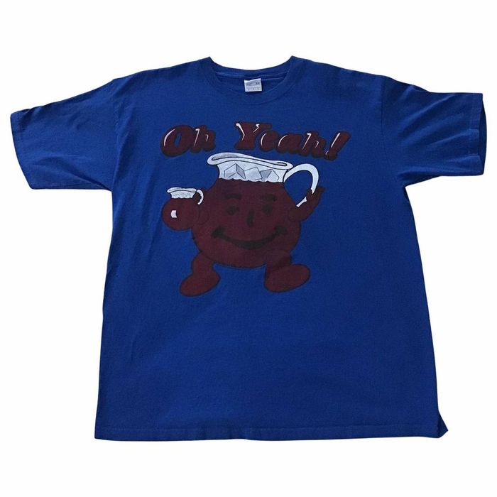 Streetwear Kool-Aid Man T Shirt Retro drink koolaid Oh Yeah Yazbek Blue ...