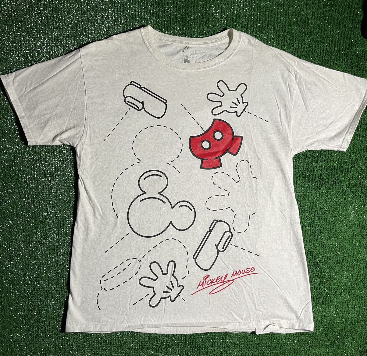 Vintage Disney ‘Dotted Lines’ Mickey Mouse T-shirt | Grailed