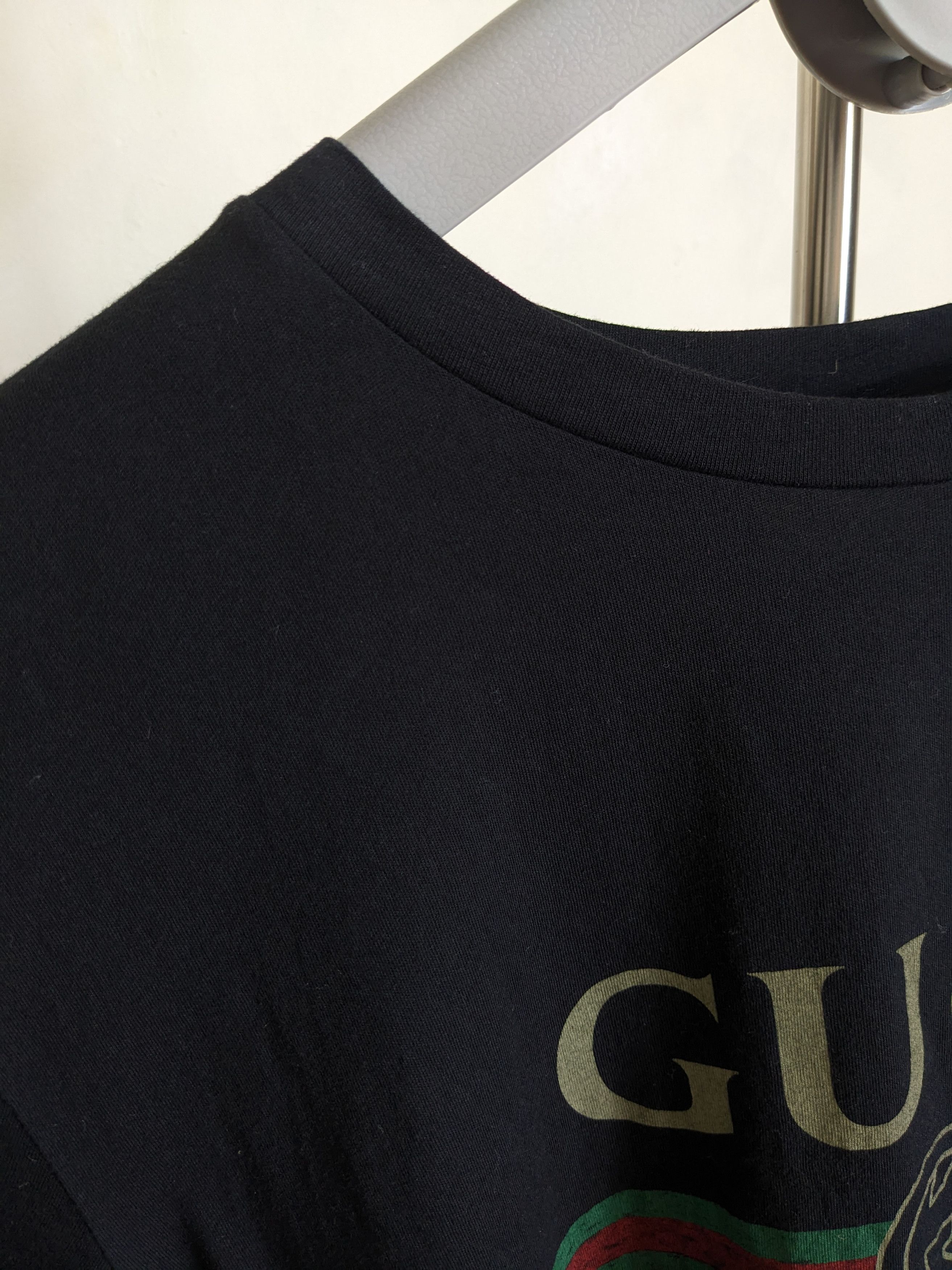 Gucci Gucci distressed embroidered logo t-shirt | Grailed