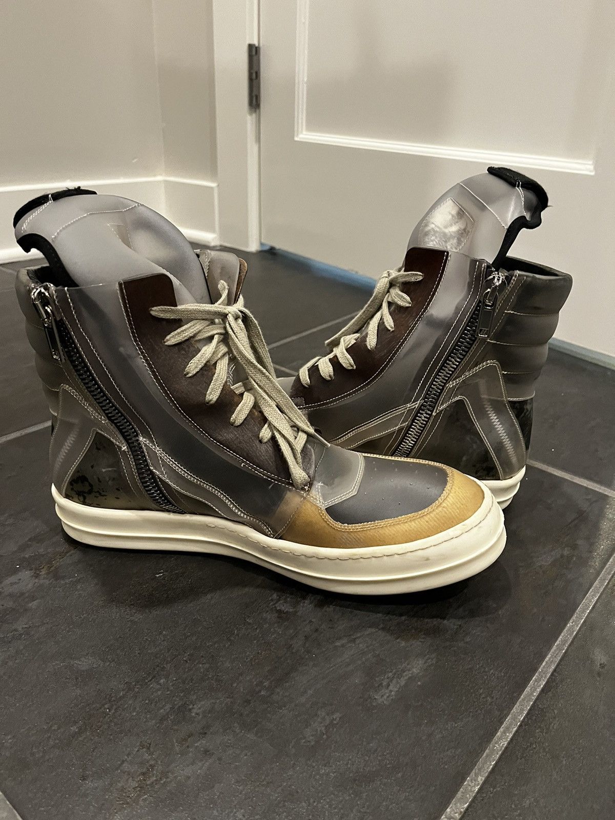 Rick Owens Rick Owens transparent Geobaskets | Grailed