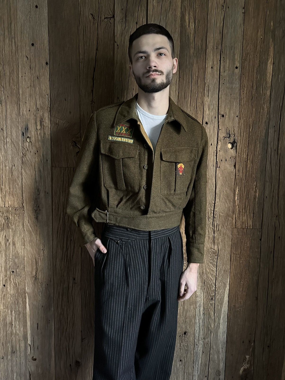 Vintage 1950s Austria Europa Scouts Faded Wool Battledress Jacket | Grailed