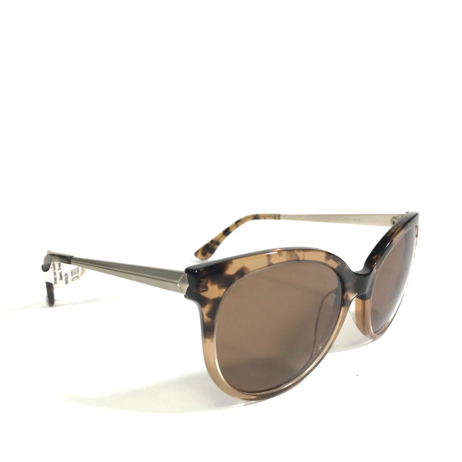 Vintage Gray Tortoise Shell Round Cat Eye Sunglasses Frames with Brown ...