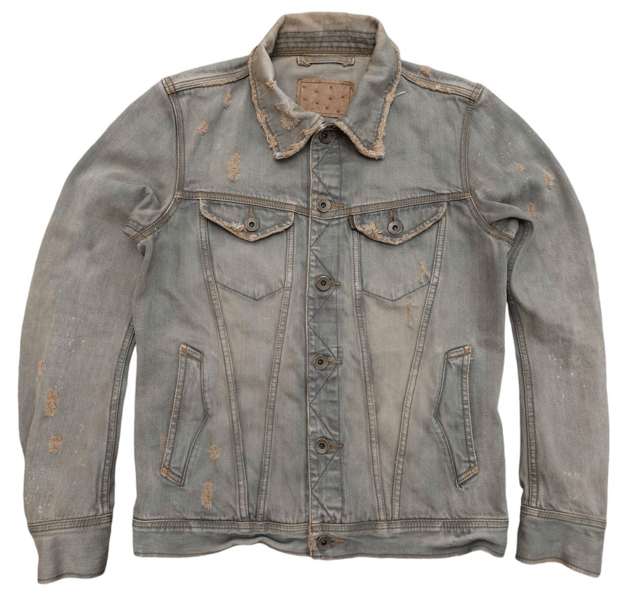 GOA 💥LAST CALL💥 GOA Distressed Mudwash Selvedge Denim Jacket | Grailed