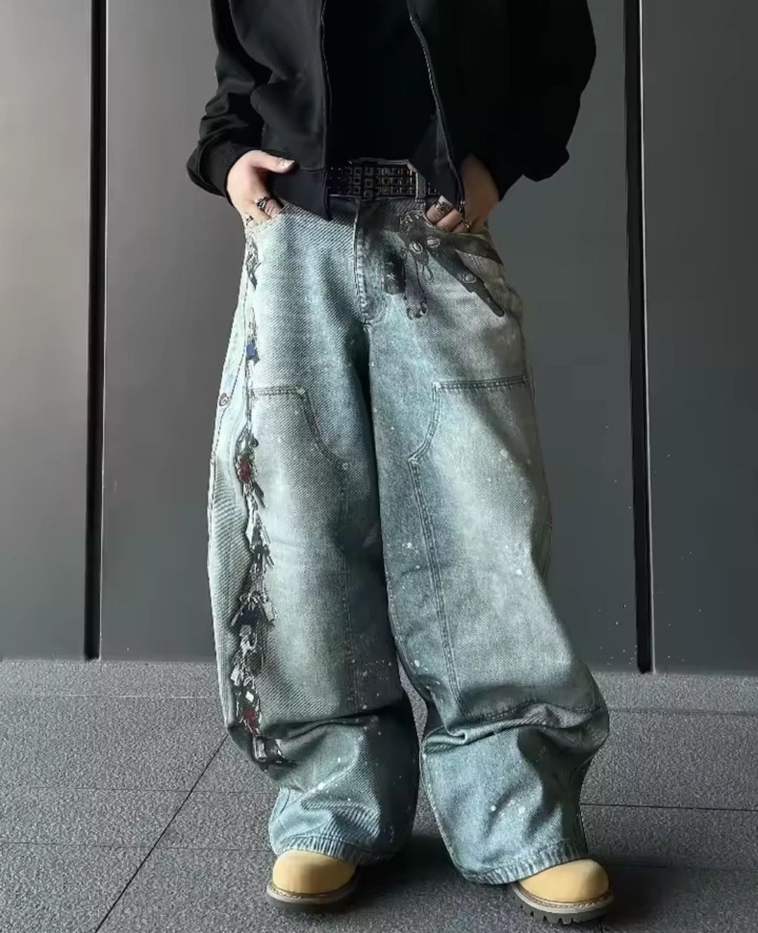 Japanese Brand × Streetwear Printed Hollow Graphic Trendy 2025 Style ...