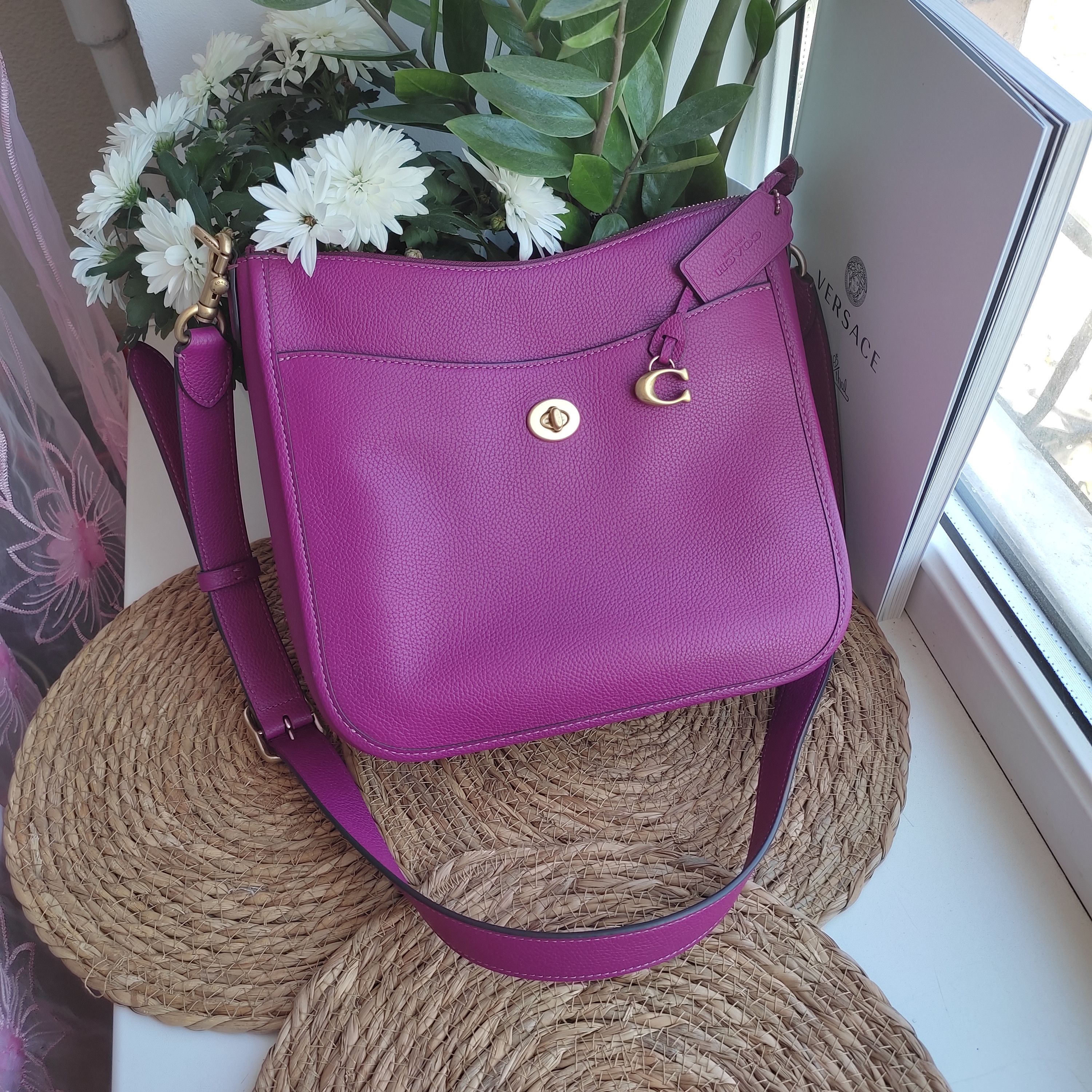 Coach Coach Chaise Crossbody Bag Deep Plum Pebble Leather | Grailed