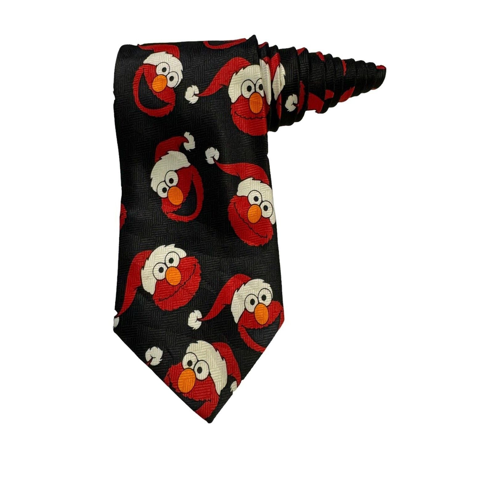 Unkwn Sesame Street Elmo Christmas Hats Cartoon Vintage Necktie | Grailed