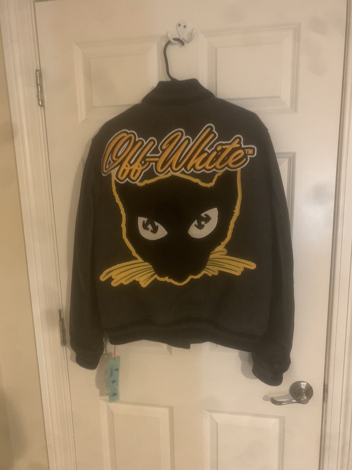 Off-White Off White Cat Leather Jacket | Grailed