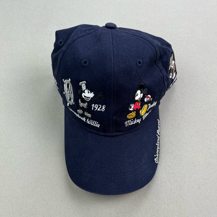 Vintage Mickey Mouse Hat Navy Blue Disney Through The Years Cartoon ...