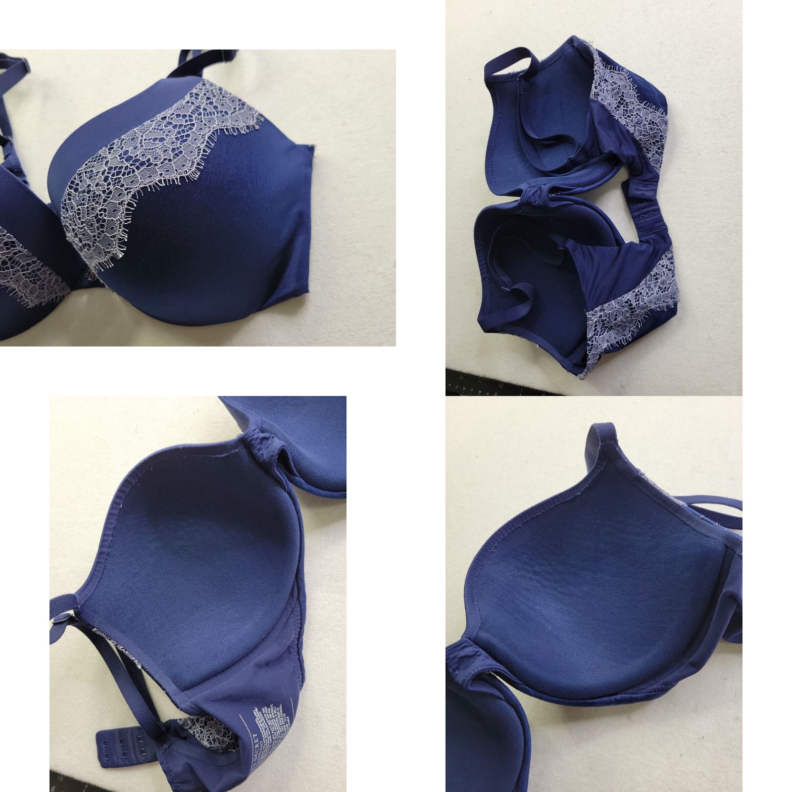 Victoria's Secret Victoria's Secret Push-Up Women 32D Bra Blue White ...