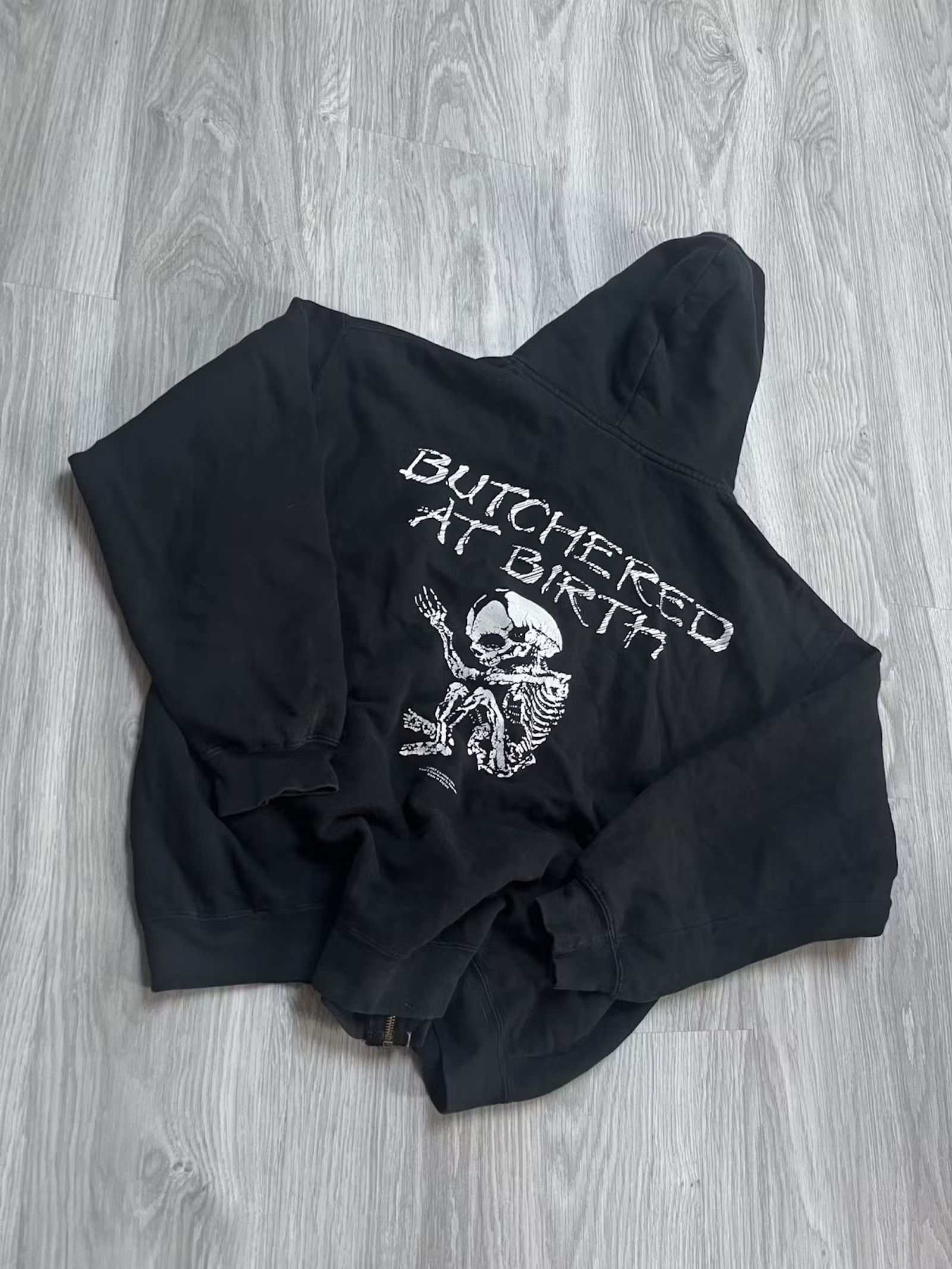 Vintage Cannibal Corpse Butchered at birth 2007 boxy fit zip hoodie ...