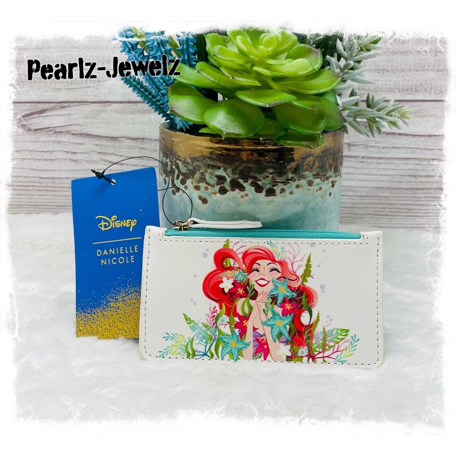 Disney Danielle Nicole Disney Little Mermaid Floral Cardholder BoxL ...